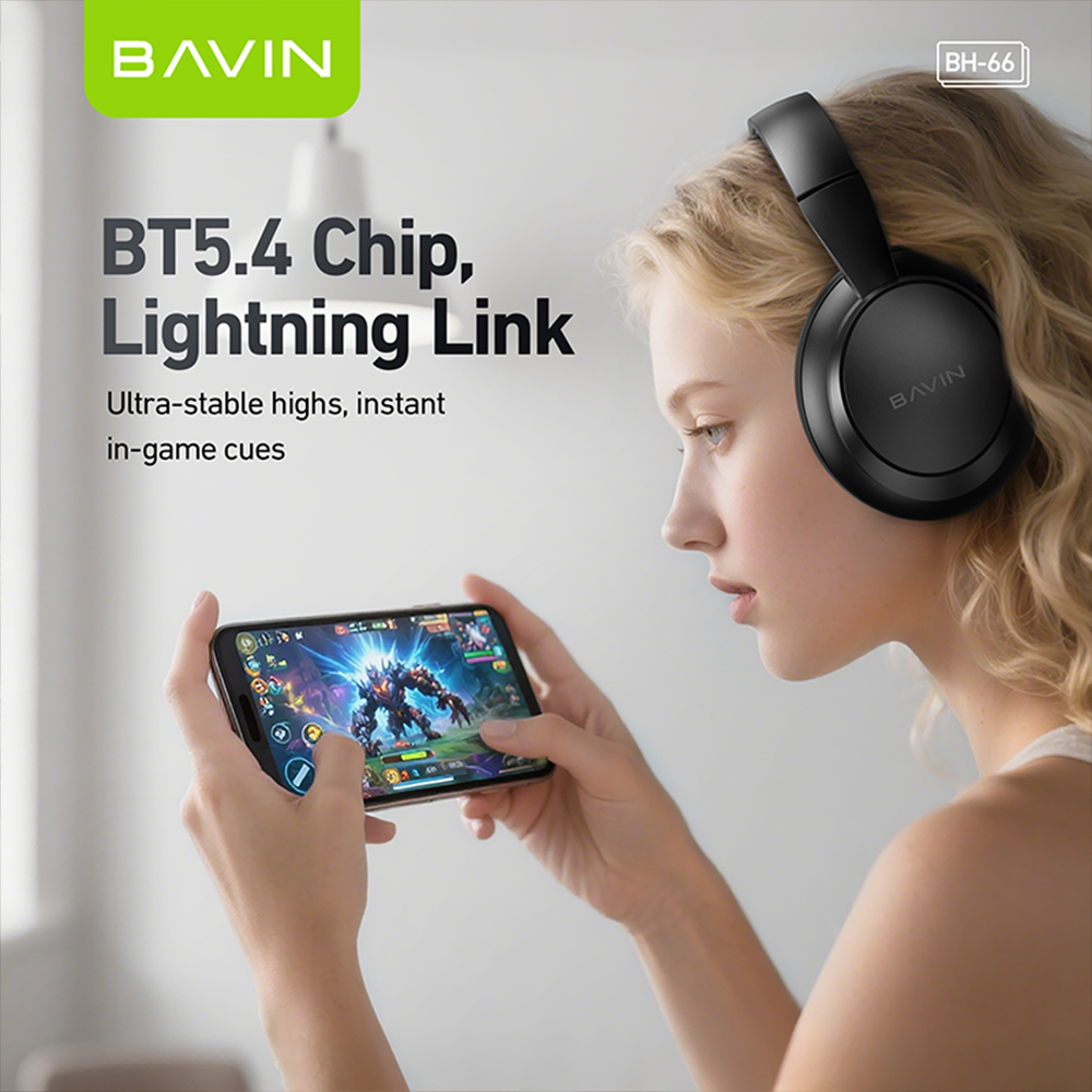 【Christmas Gift】BAVIN BH66 Wireless Over-Ear Headphones |Bluetooth 5.4 ...