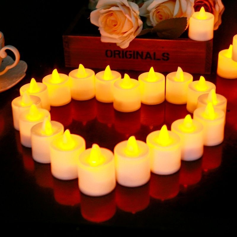 10PCS LED Candle Light Romantic Wax Wedding Candlelight Wedding ...