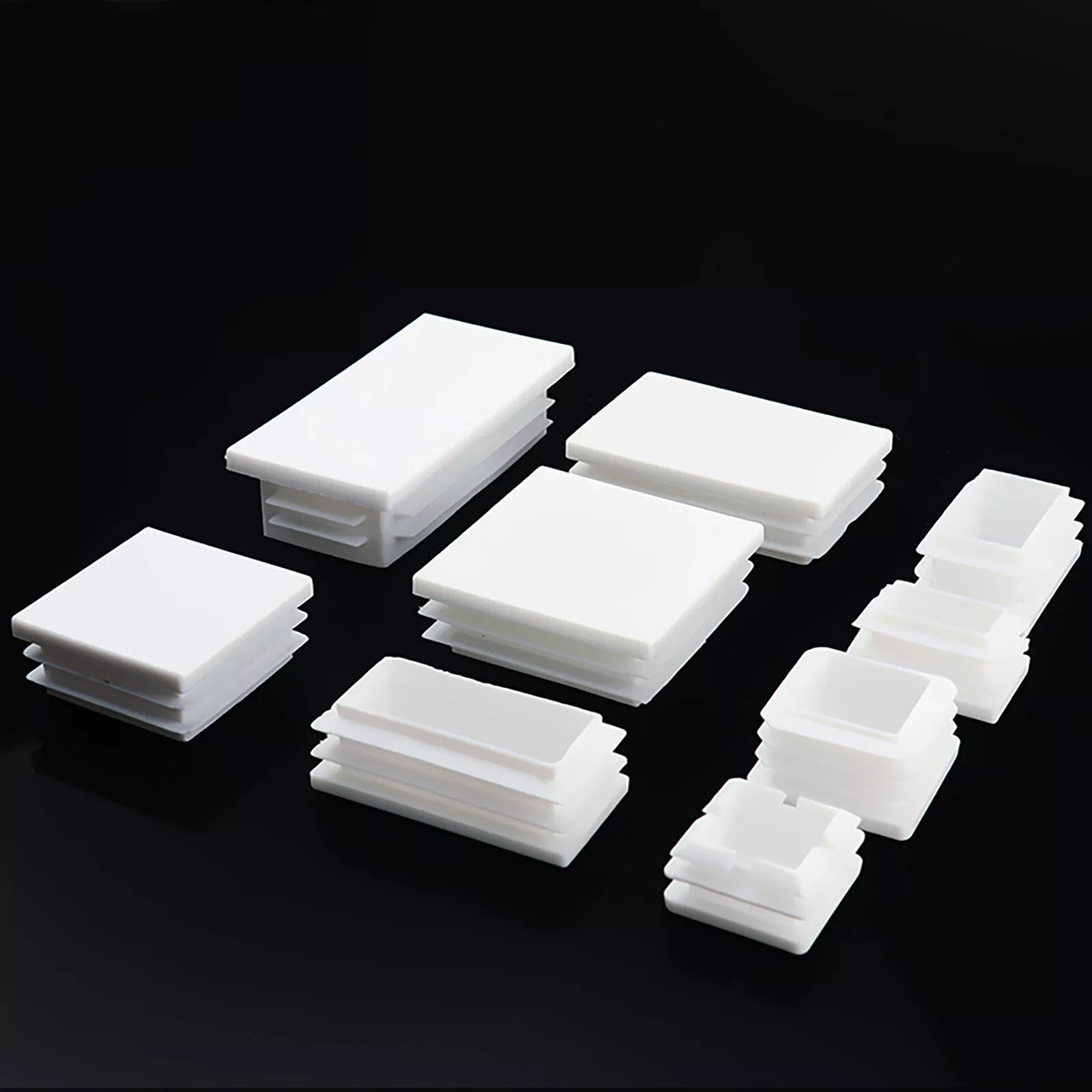 1pc Square & Rectangle Tubular End Cap Plastic Chair Foot Cover Table ...