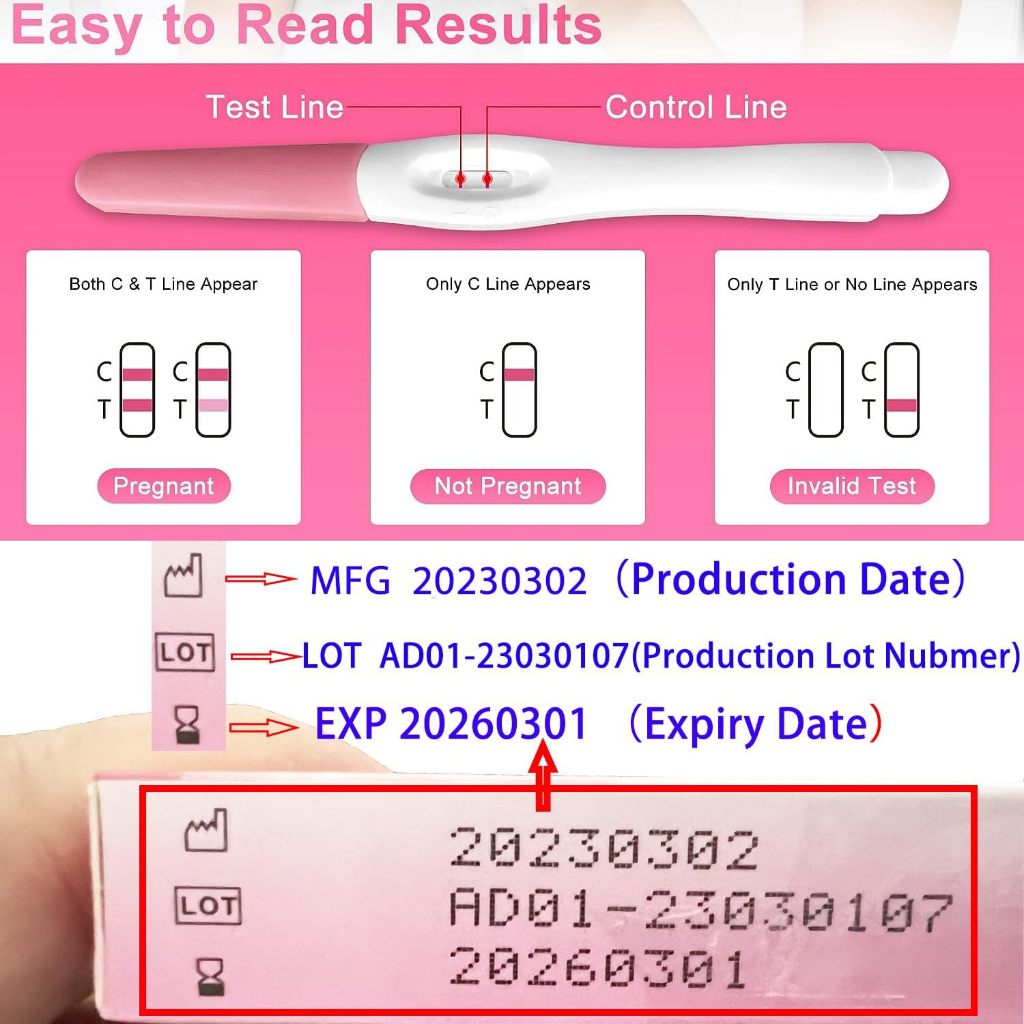 10 Pcs Pregnancy Test HCG Easy Pregnant Rapid Strips 99.99% Accuracy ...