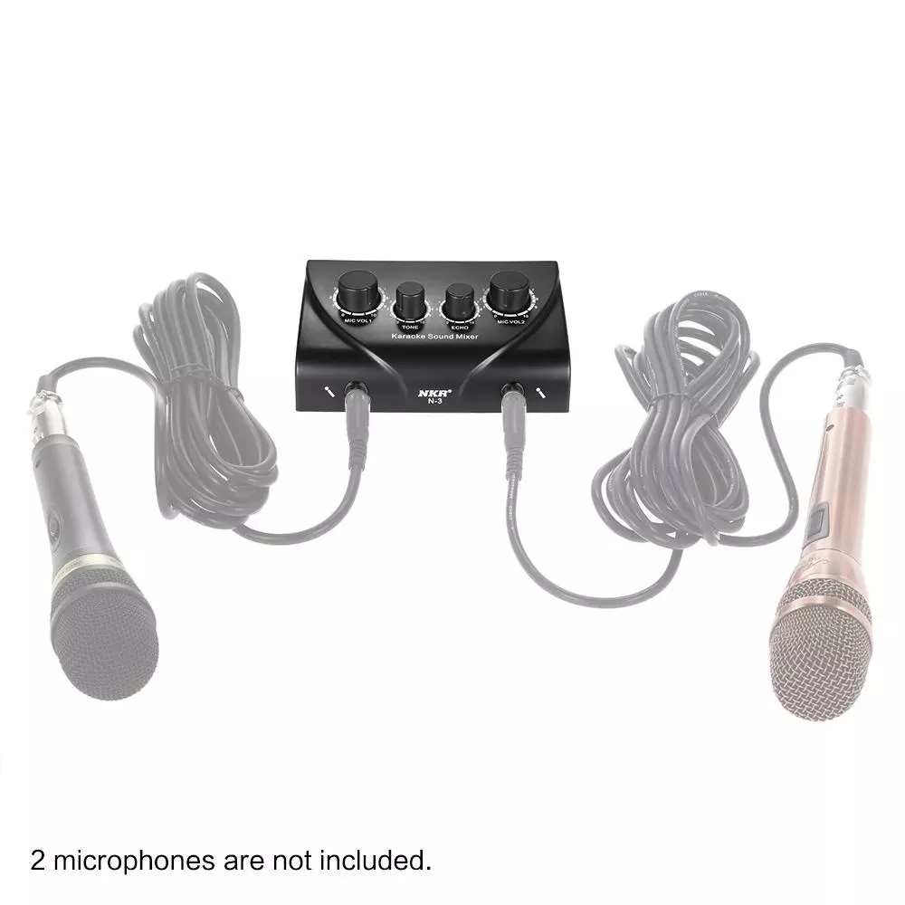 Audio Mixer Amplifier Portable Dual Mic Inputs For Amplifier ...