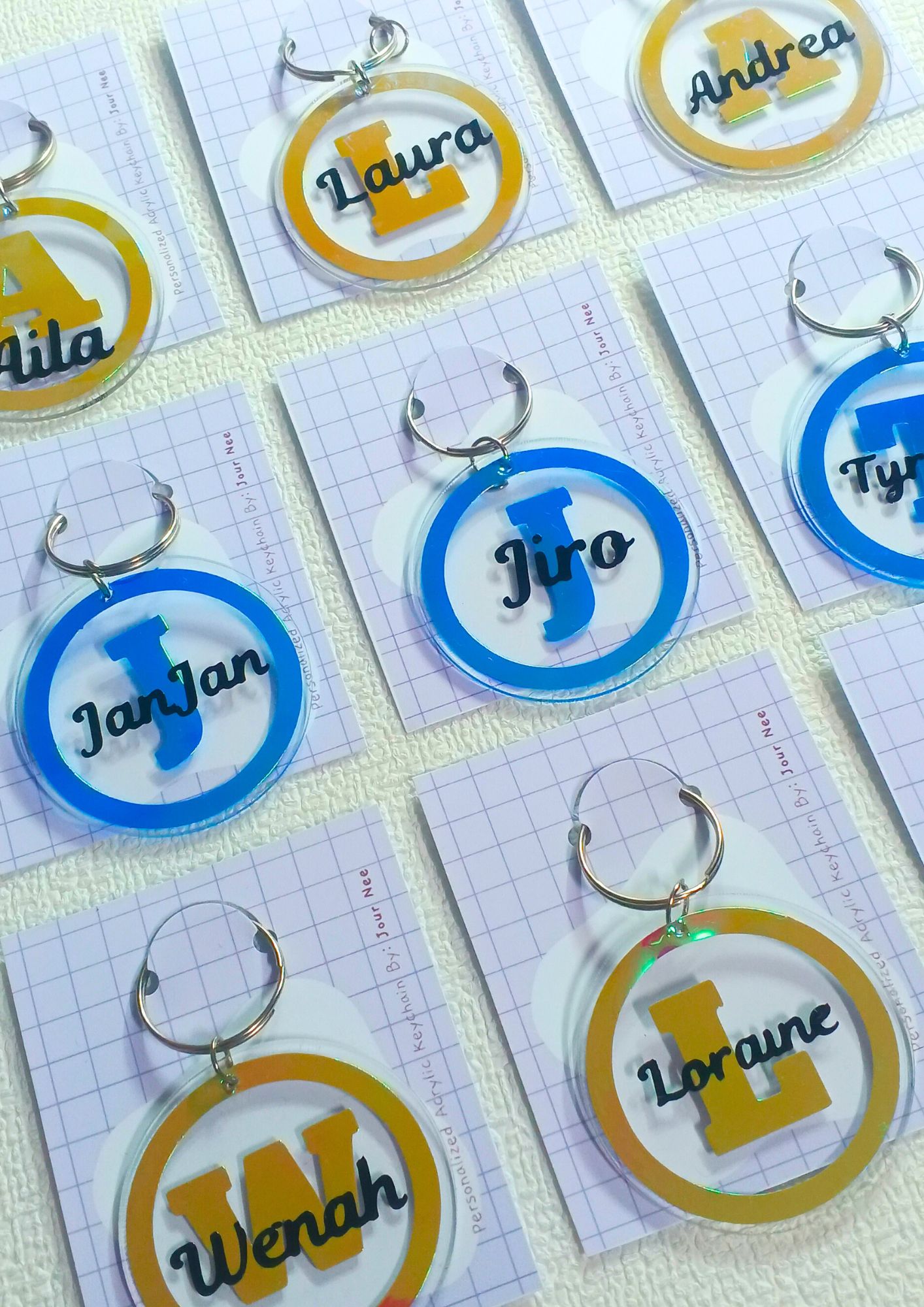 Personalized Round Acrylic Keychain Souvenir with Name - Custom Gift ...