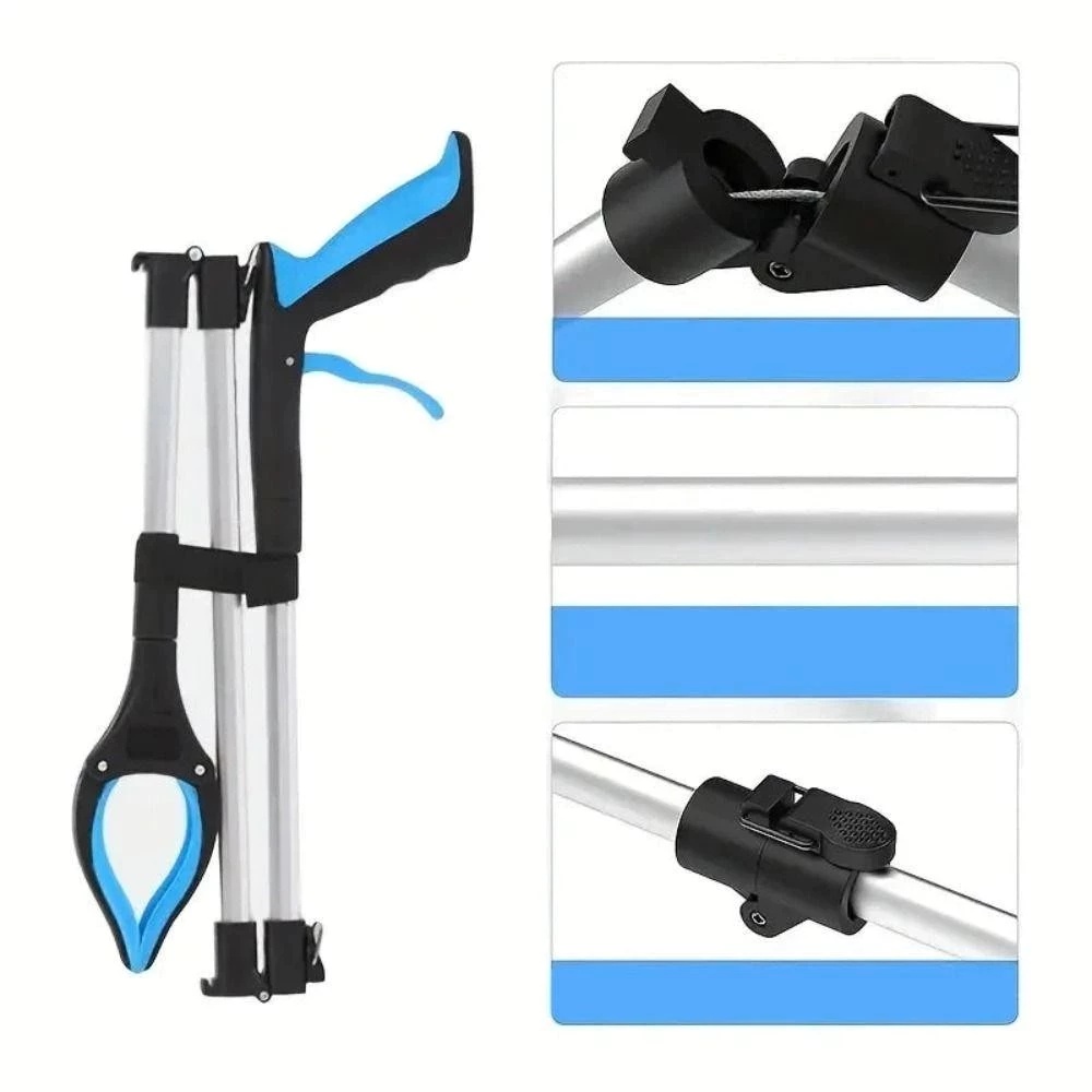 83cm Garbage Pick up Stick Tool Folding Aluminum Alloy Long Arm Grabber ...