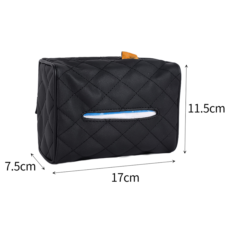1PC Car Elastic Strap Fixed Large-Capacity Tissue Box High-Quality PU ...