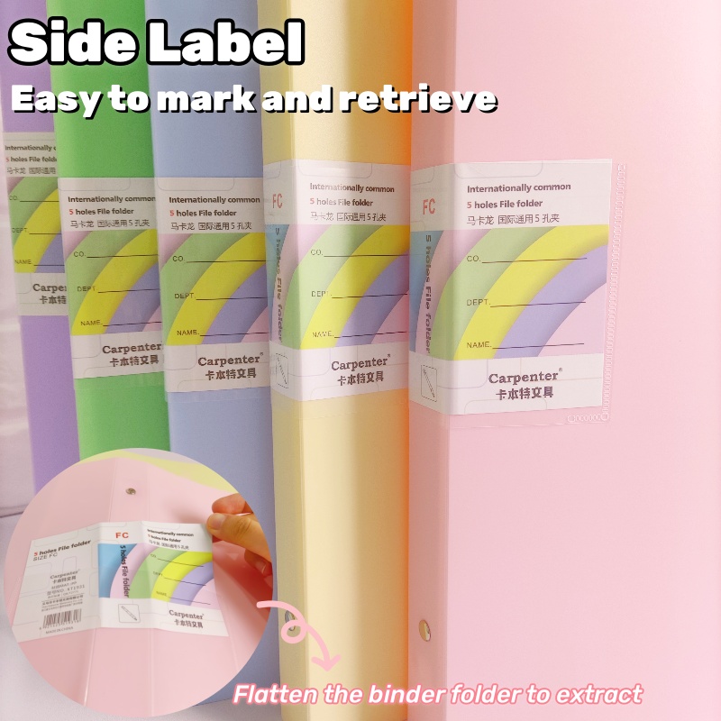 Long Ring Binder Folder 5Holes Arch File Plastics Binder Refills ...