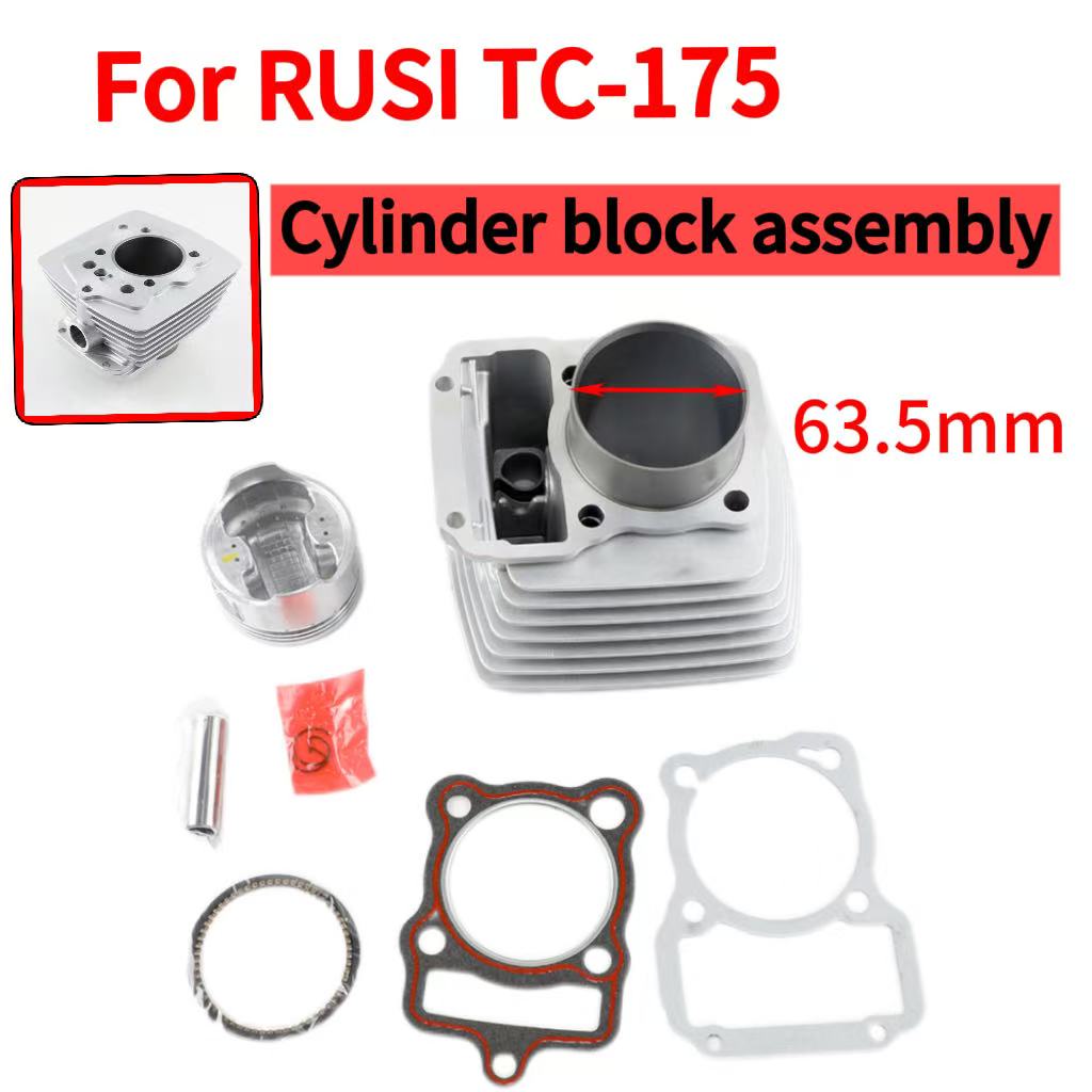 Motorcycle Cylinder Block Parts for RUSI TC-175 with Piston/Piston Ring ...