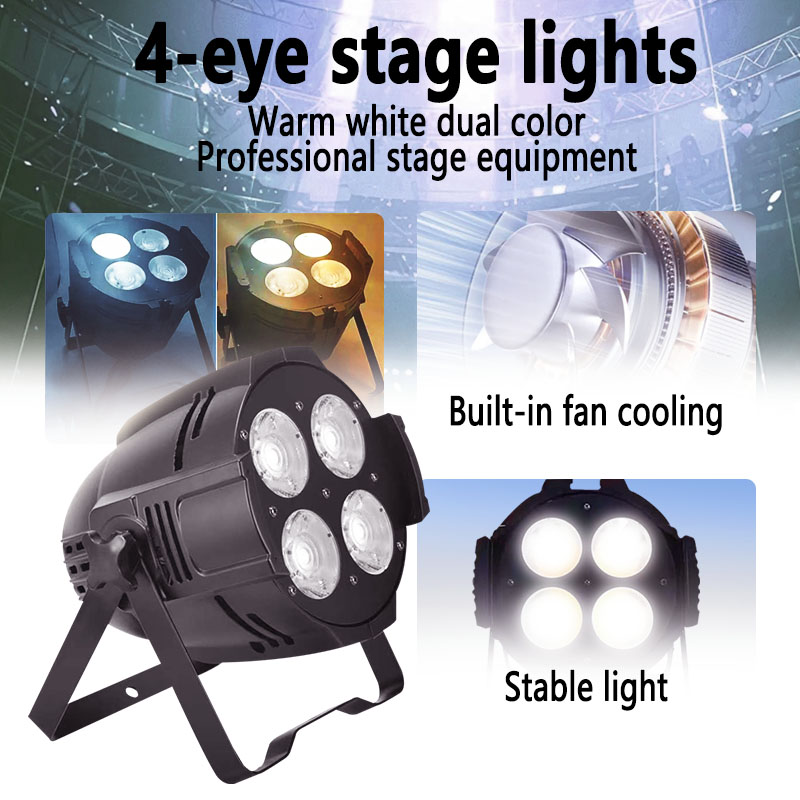 200W COB LED Par Light 4-Eye Stage Light Spotlight DMX512 Disco Lights ...