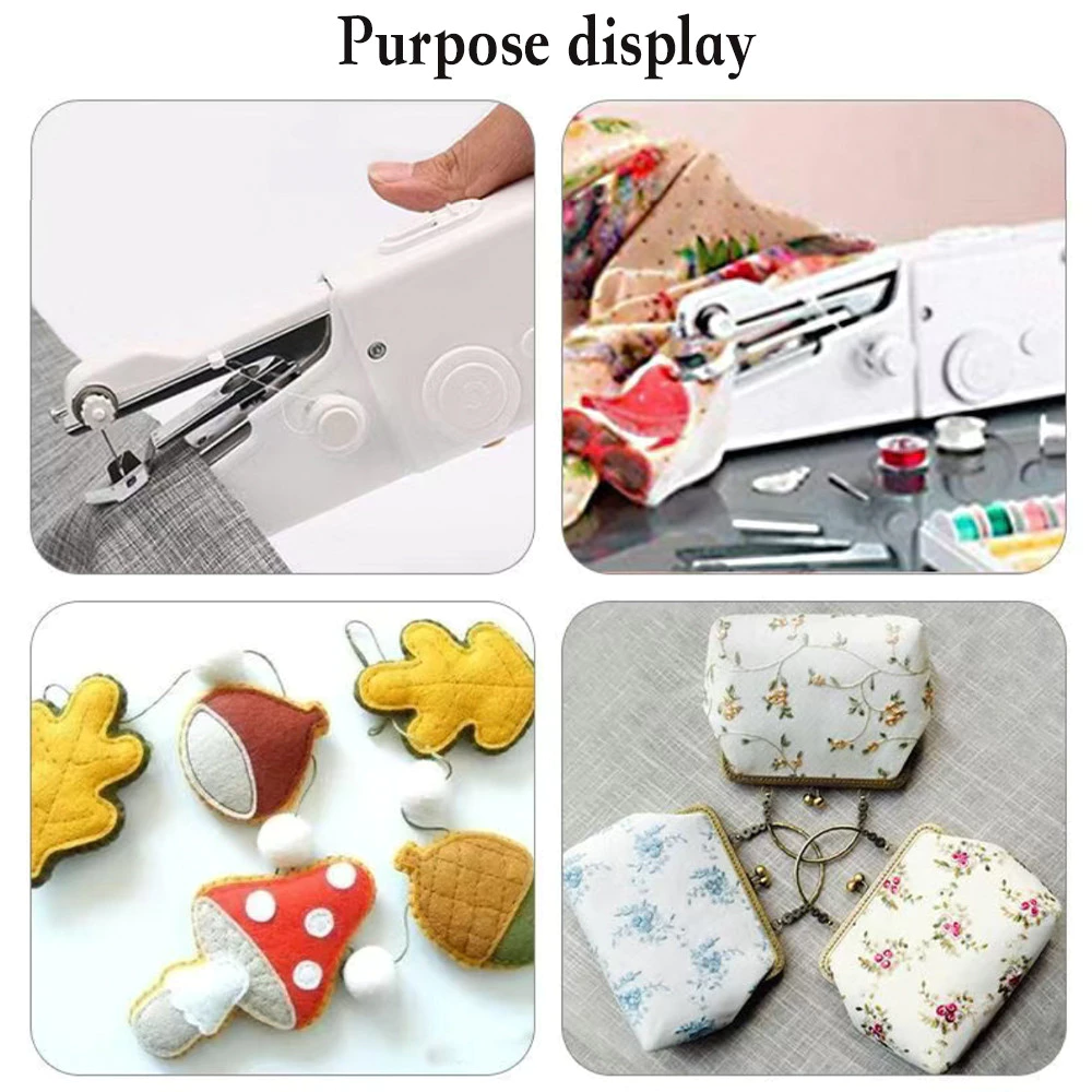 Portable&Cordless Handheld Sewing Machine Fast & Easy To Use DIY ...