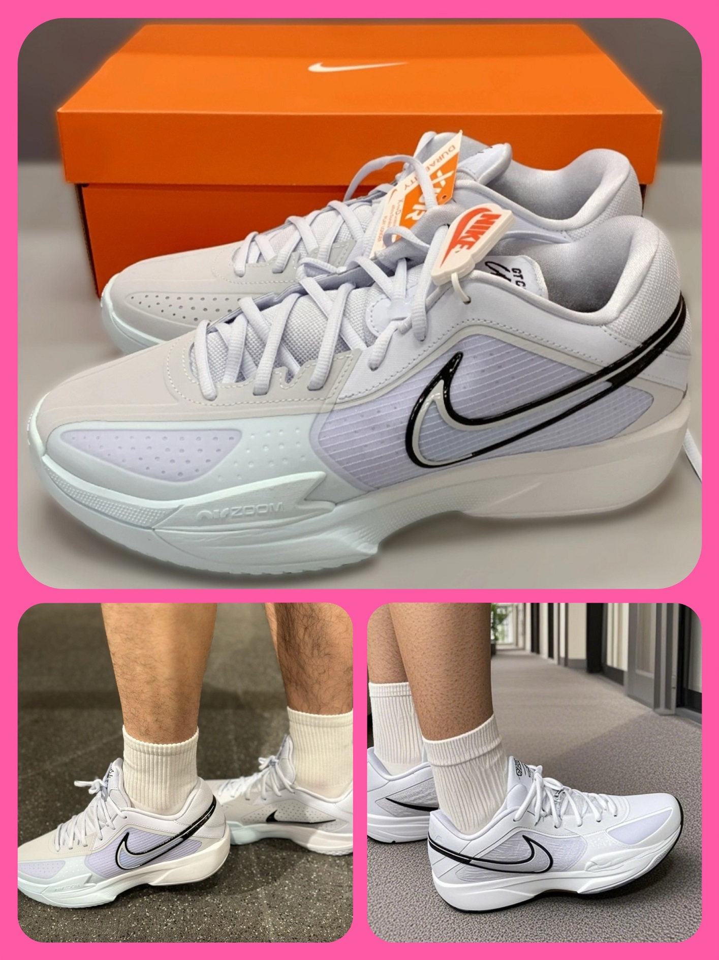 Air Zoom GT Cut CROSS Low cut Basketball Shoes For Men With Double Box ...