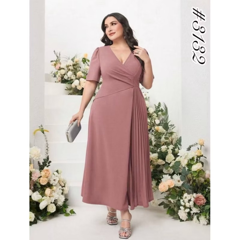 melody 3132 plus size plain maxidress can fit to XL | Shopee Philippines