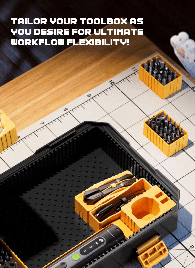 Jakemy 135-in-1 Modular Electric Toolbox with Electric Screwdriver (JM ...