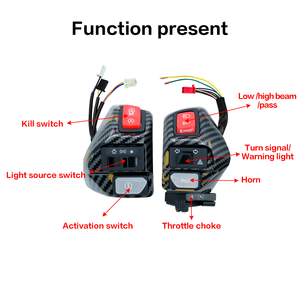 Original 1Pair Handle Switch With Hazard Light Switch For AEROX 155 V1 ...