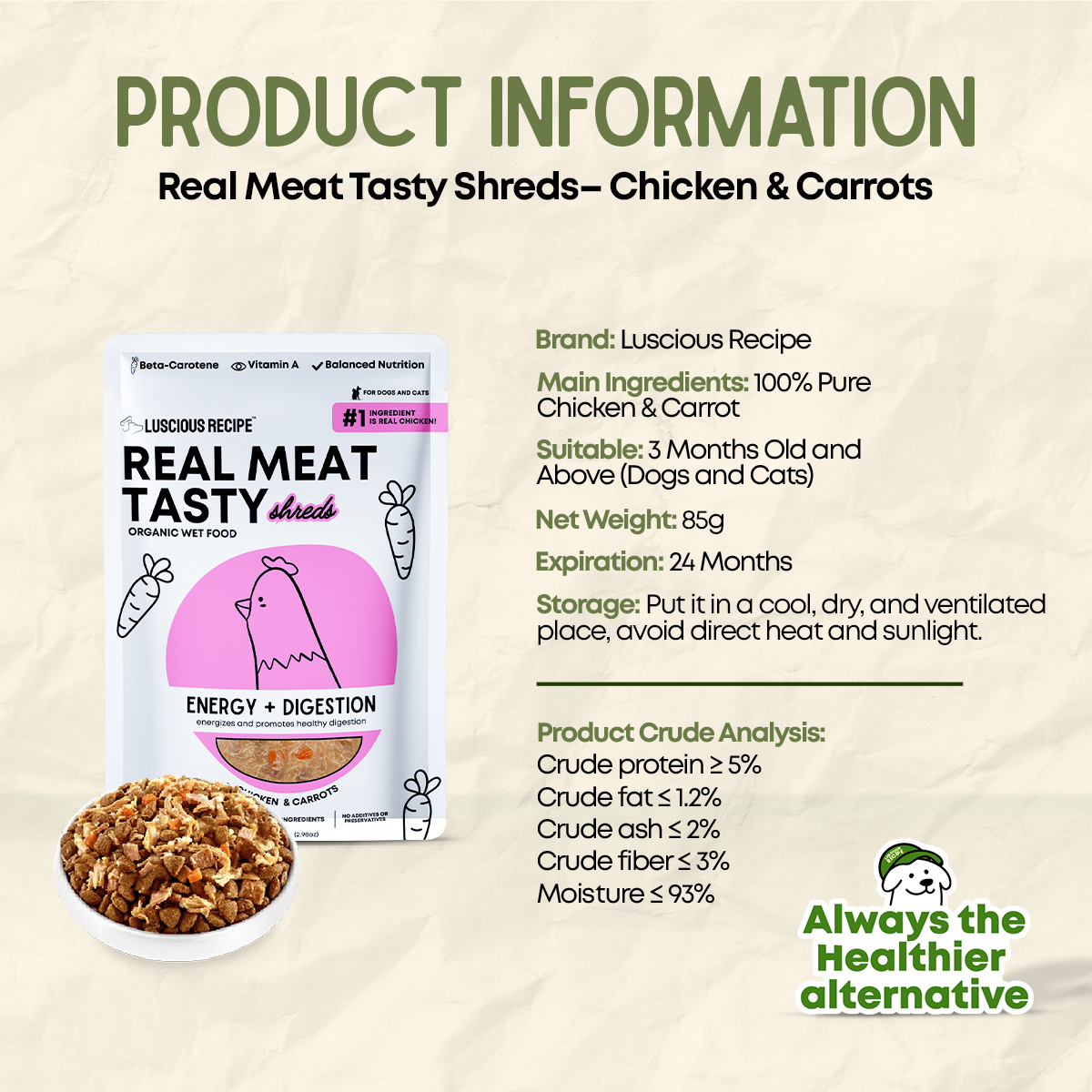 Luscious Recipe Real Meat Tasty Dog Wet Food Cat Wet Food Pure Meat ...
