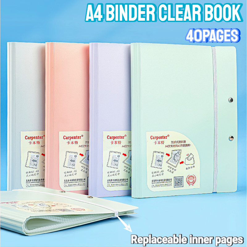 A4/A5 Loose Leaf Clear Book Document Paper Organizers Portable ...