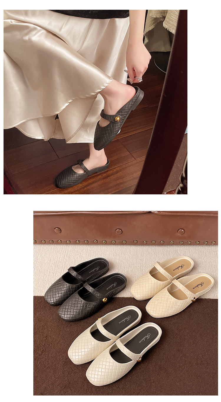 「KAEVE」korean flat soft rubber slip on half shoes for woemn | Shopee ...