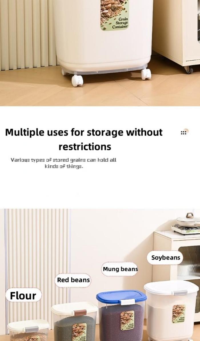 Rice and Pet Food Storage Container 25Kg Rice dispenser PP Material ...