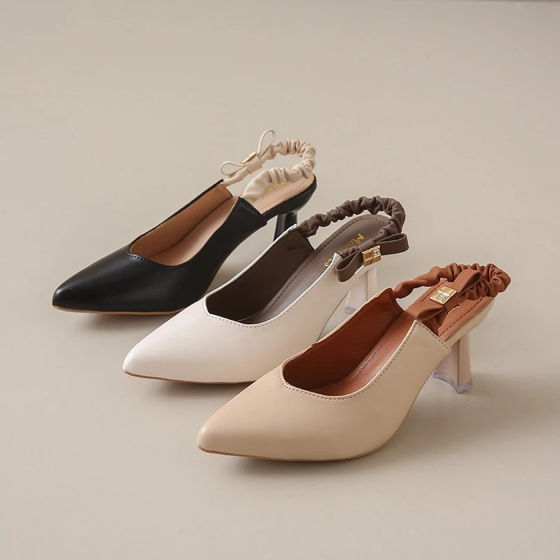 Korean Pointed Office Work Heels Block Heels For Women Sandals For ...