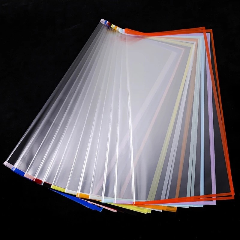 【20pcs】58*58cm Gift Wrapping Paper Transparent Stained Glass Frame ...