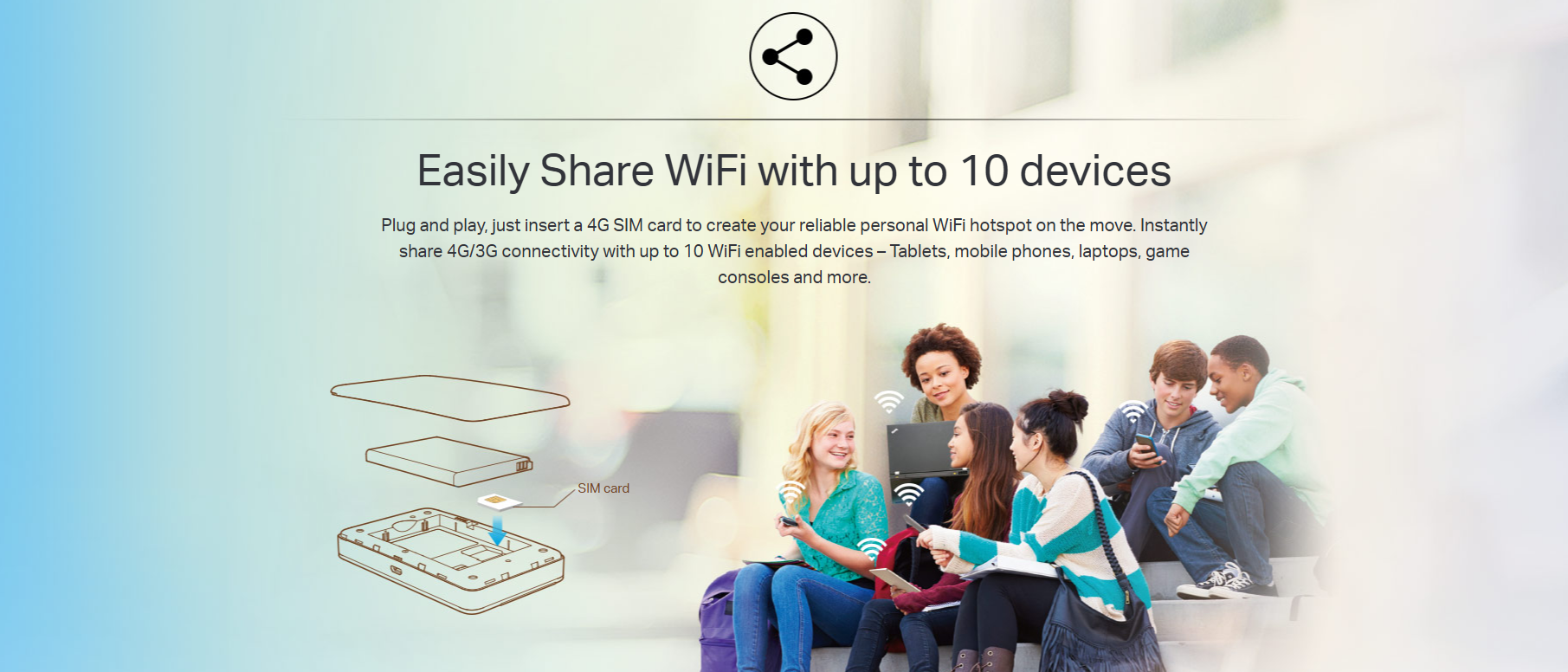 TP-Link MiFi M7350 V9 - 4G LTE Mobile WiFi / 150 Mbps / Screen Display ...