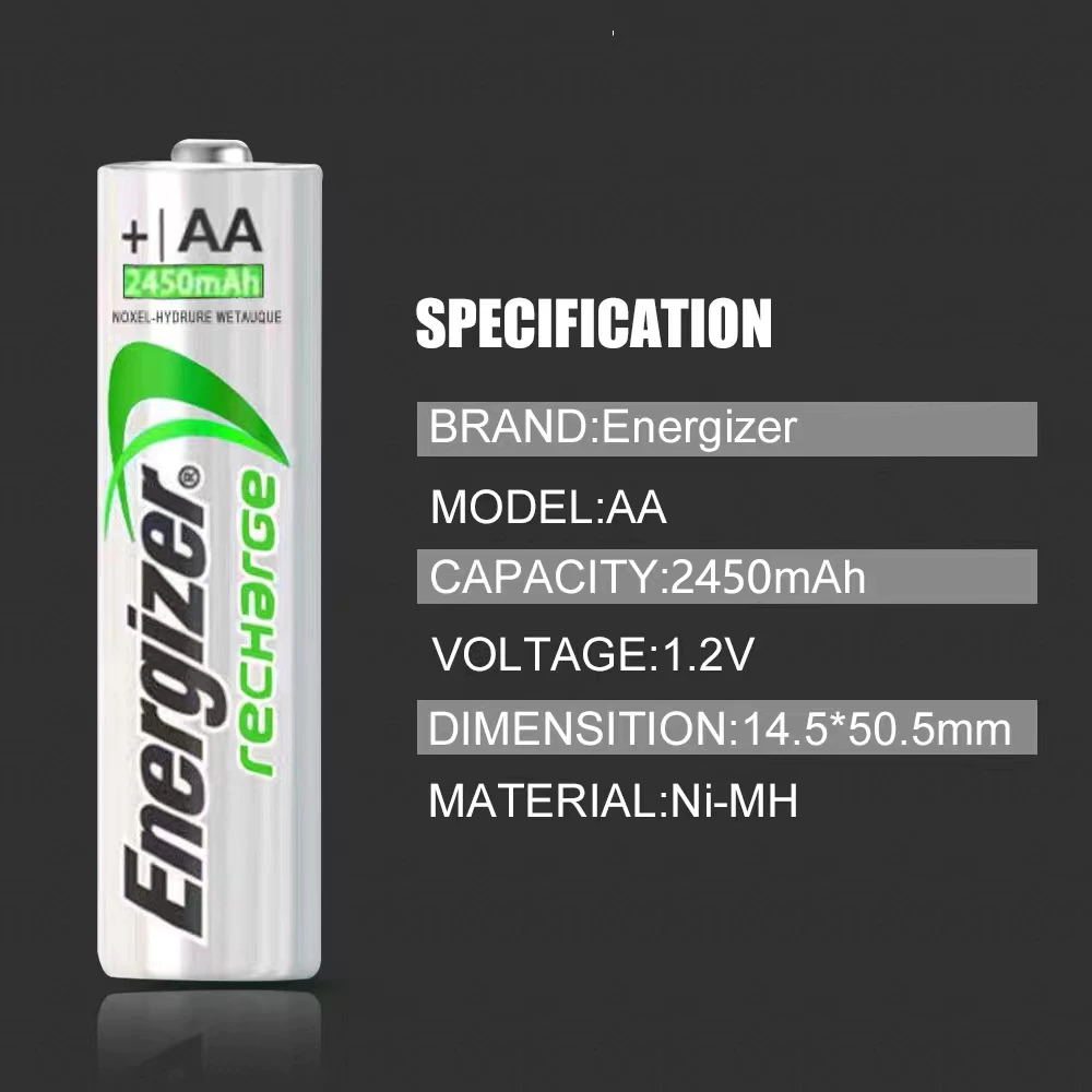 Energizer Rechargeable Batteries: AA(2450mAh)/AAA(900mAh) 1.2V NiMH for ...