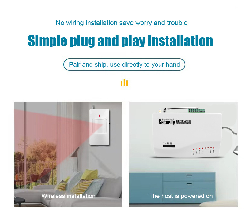 GSM SIM card alarm, household and commercial infrared anti-theft device ...