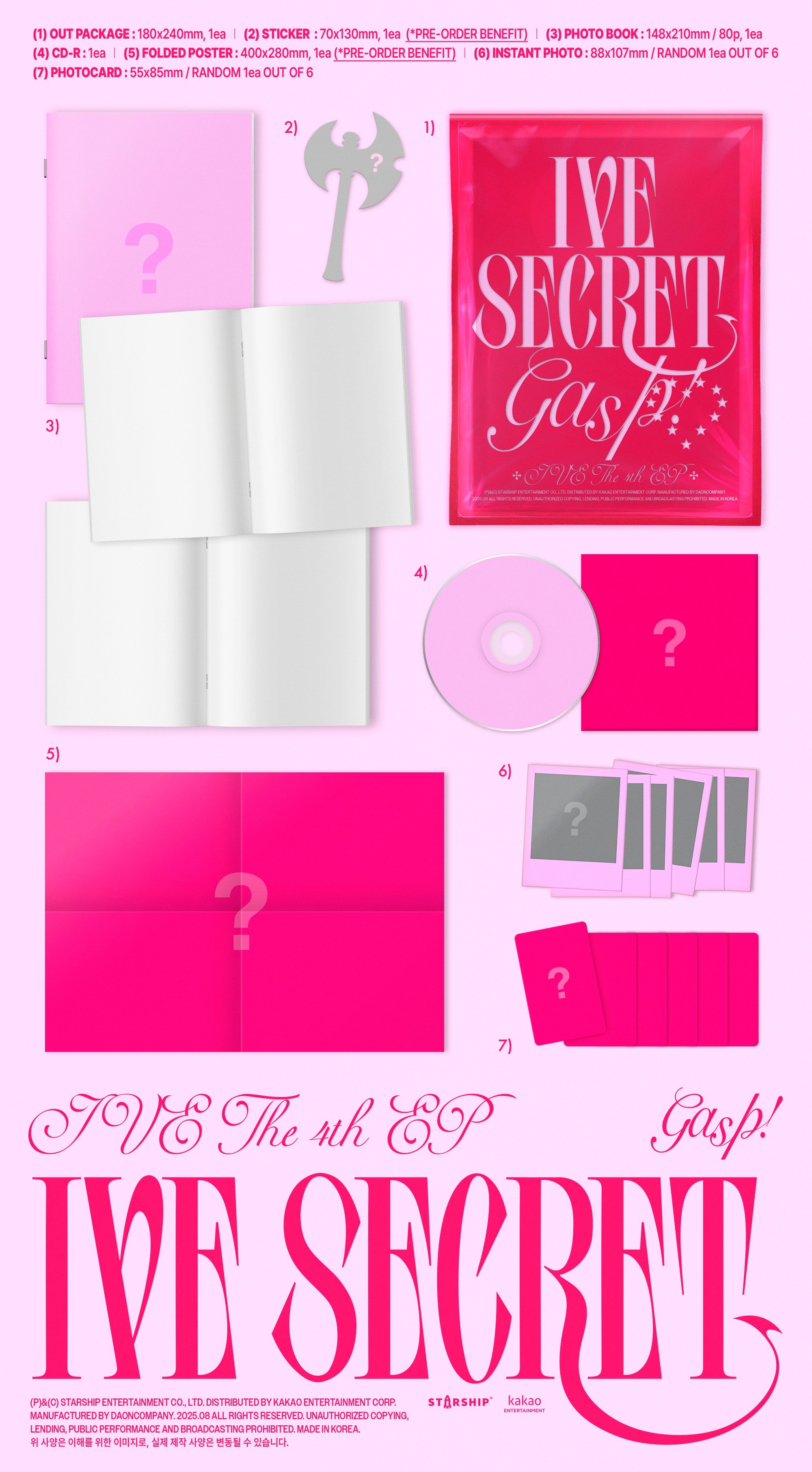 [PRE-ORDER] IVE - 4th Mini Album [IVE SECRET] starship square pob soundwave withmuu makestar ...