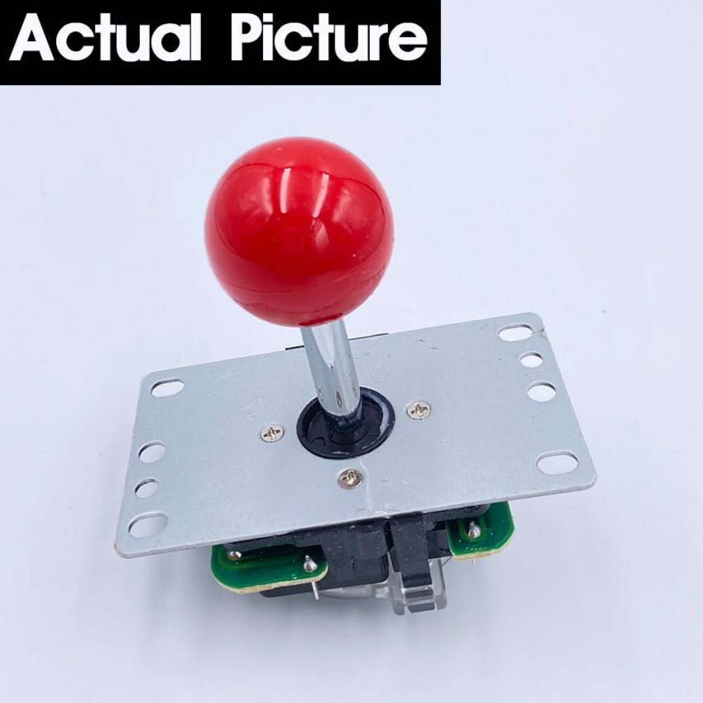2Pcs DIY Classic 8 Way Arcade Game Joystick Red Ball Handle Smooth Operation High Response ...