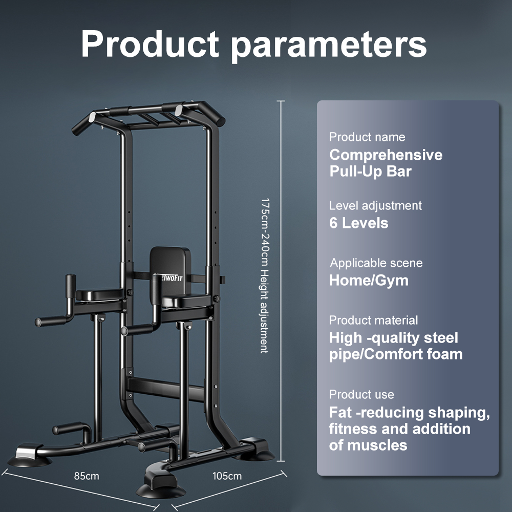 OneTwoFit Pull-Up Rod Station Adjustable Height Fitness Exercise Rack ...