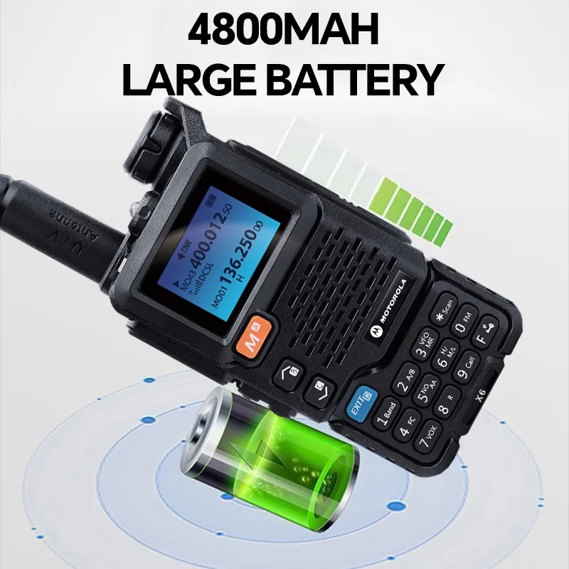 MOTOROLA X6 Walkie talkie FM radio AM Aviation frequency 10W high power ...