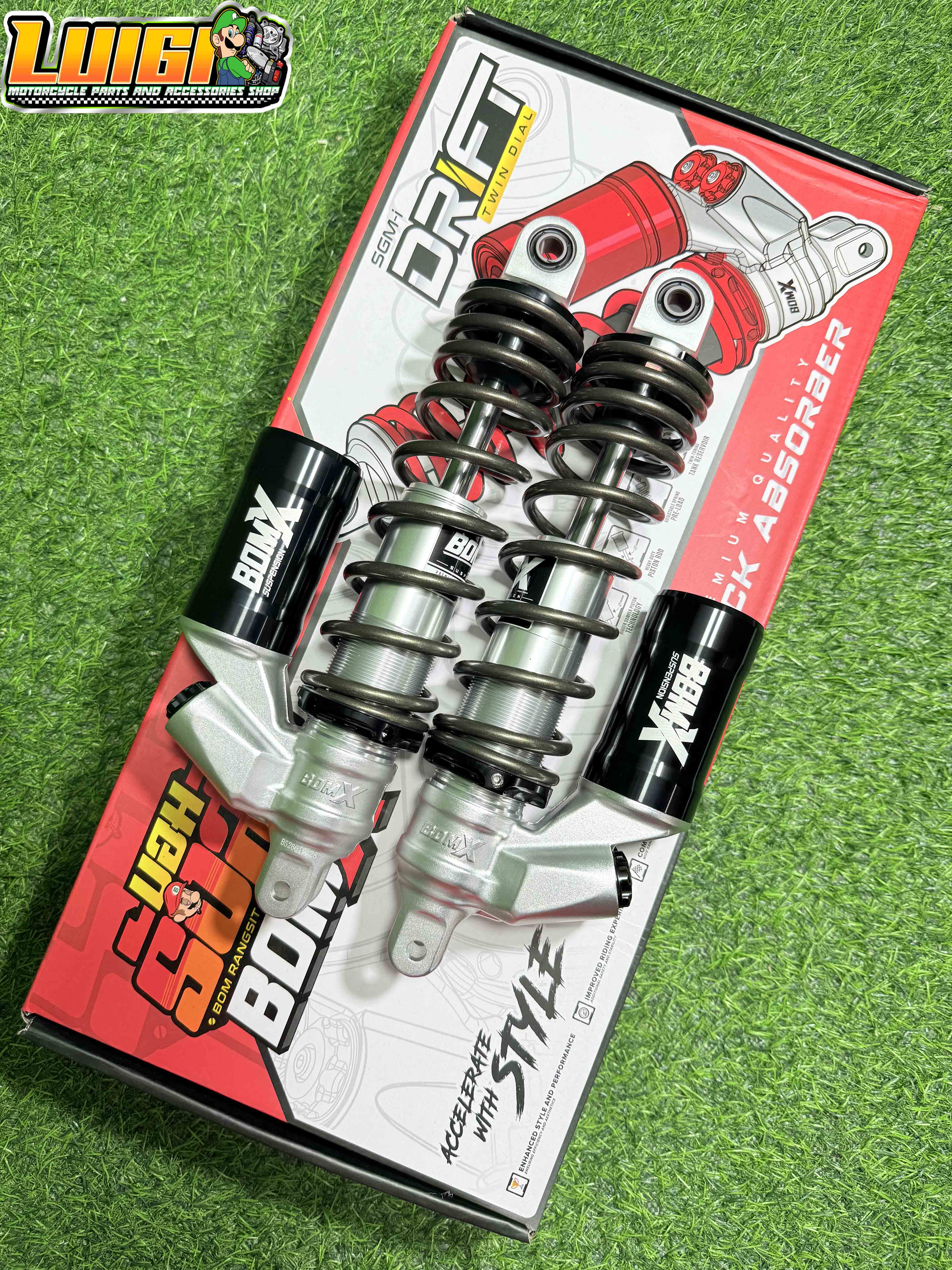 BOM X DRIFT AEROX/NMAX/PCX/ADV/XMAX REAR SHOCK SUSPENSION FULLY ...