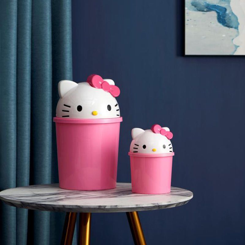 Sanrio Cute Hello Kitty Dustbin Trash Can Rubbish Bin Garbage Binsanrio ...