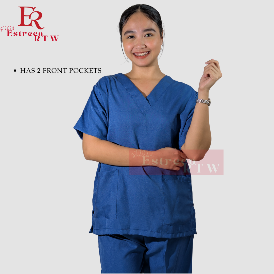 (ESTRECO) MEDICAL UNIFORM UNISEX SCRUB SUIT IN KATRINA FABRIC/SCRUB ...
