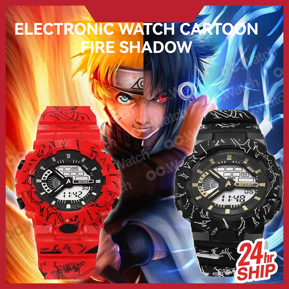 Naruto Co-branded Digital Watch Student Waterproof Led Electronic Watch ...