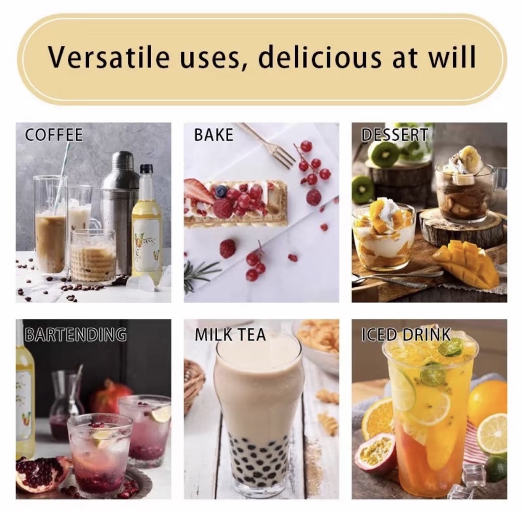 ZNW Flavored Syrup for Milktea, Freshmilk, Soda, Cocktail etc - 14 ...