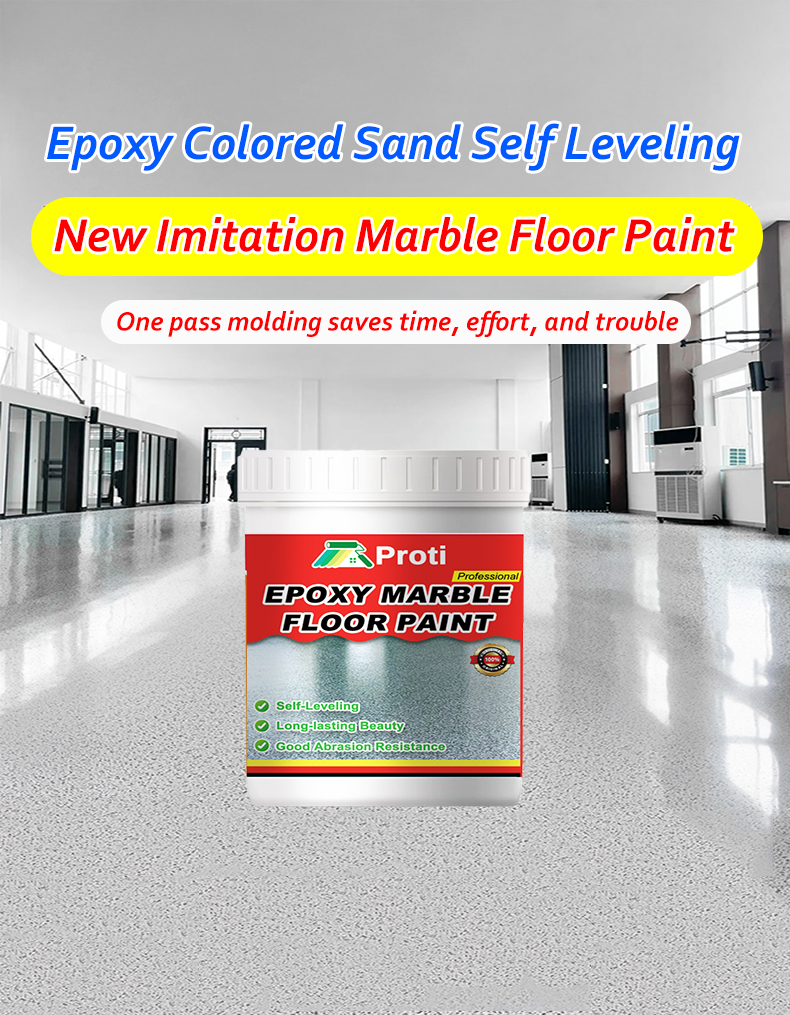 Epoxy Colored Sand Self Leveling Floor Paint Marble Texture Floor Paint ...