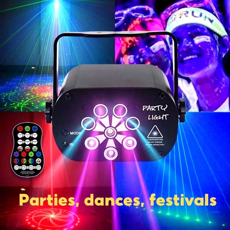 LED Laser Stage Light Projector Light with 240 Patterns - RGB Party KTV ...