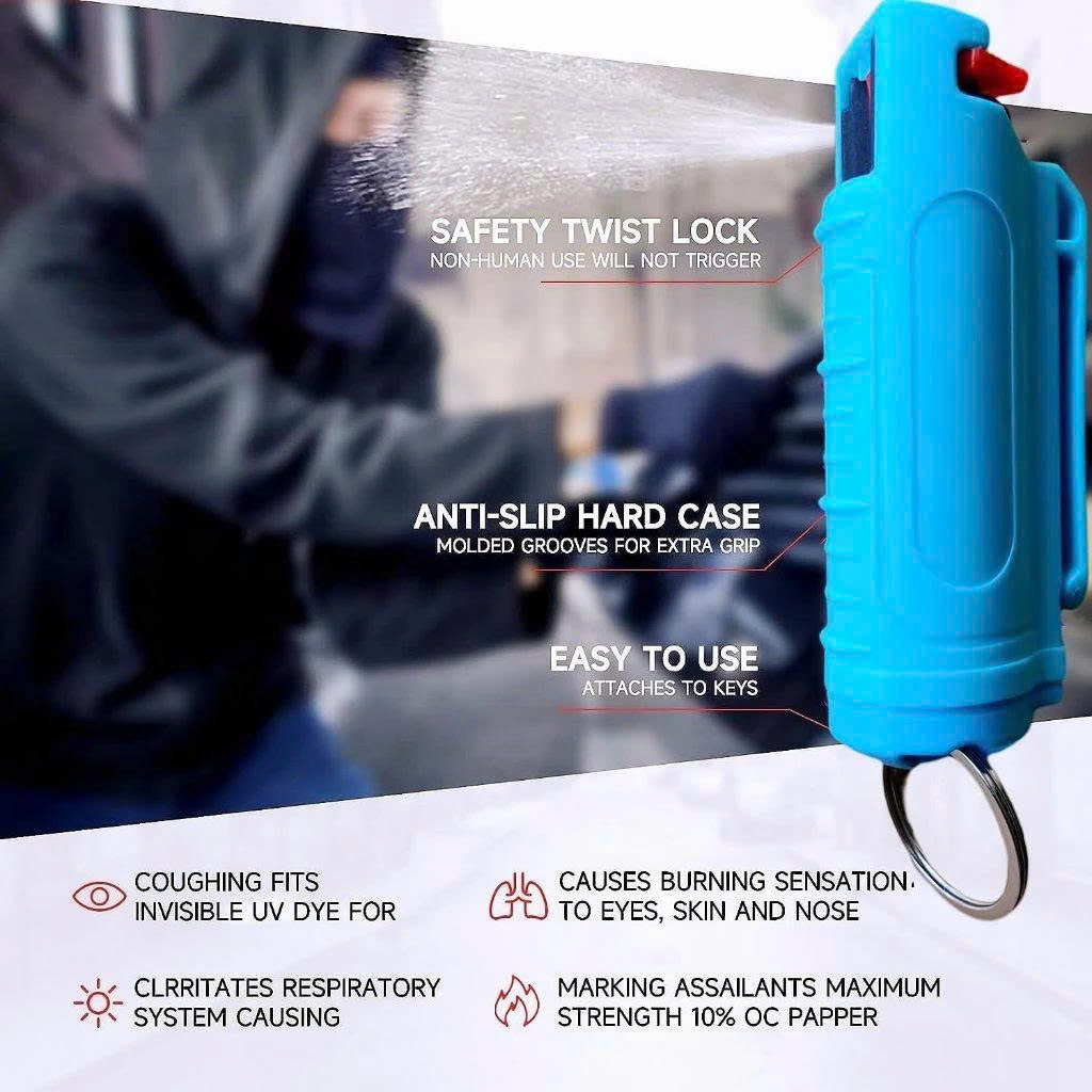 Self-Defense Pepper Spray Keychain Portable Personal Safety Spray ...