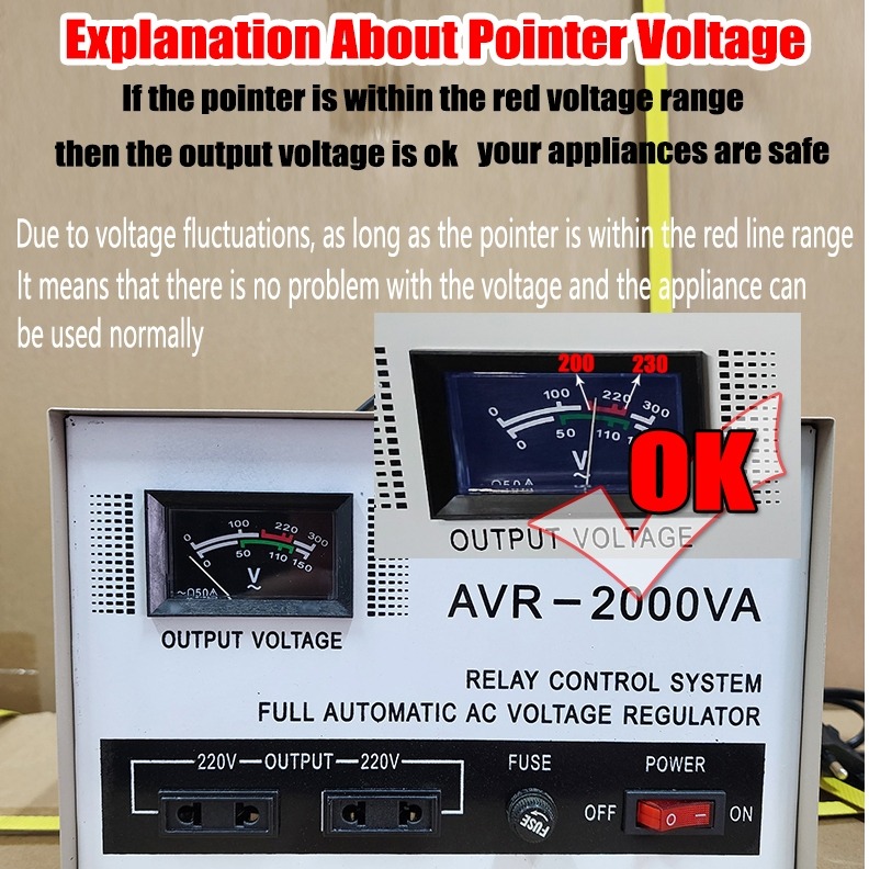 AVR-2000VA 1600W Automatic Voltage Regulator 220V/110V Dual Voltage ...