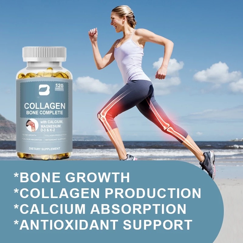 Collagen Bone Complete Capsules Formula with Plant Calcium & Magnesium ...