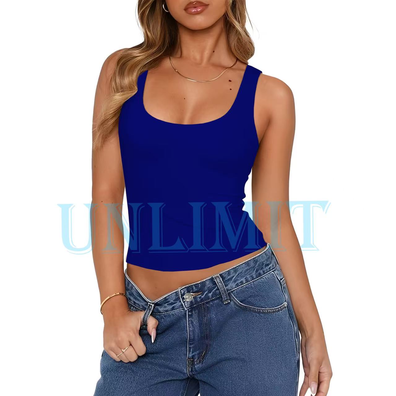 Buy 1 Take 1 Racerback Top Slim-Fit FRONT & BACK Double Lining Soft ...