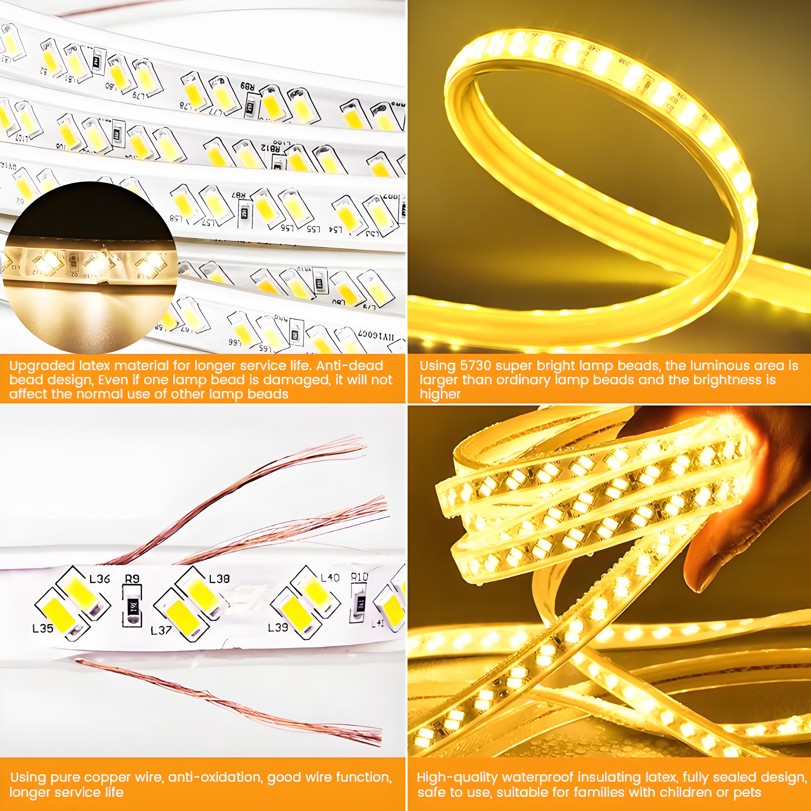 Luxy 3 Color LED Strip Light Tricolor Waterproof Indoor Outdoor Decor ...