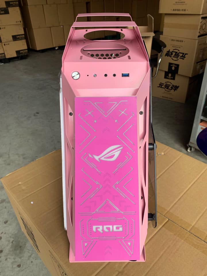 ACC CPU CASE CYBORG PINK OR WHITE WITH 6 RGB FAN CASING ONLY. | Shopee ...