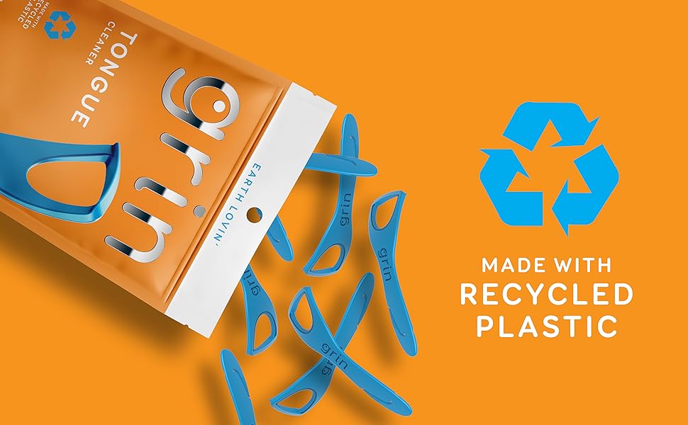 GRIN Disposable Tongue Cleaners – 32 Count, Hygienic, Eco-Friendly ...