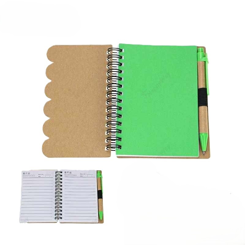 Custom Logo Notepad with Pen Eco Friendly Tear Off Spiral Notebook ...