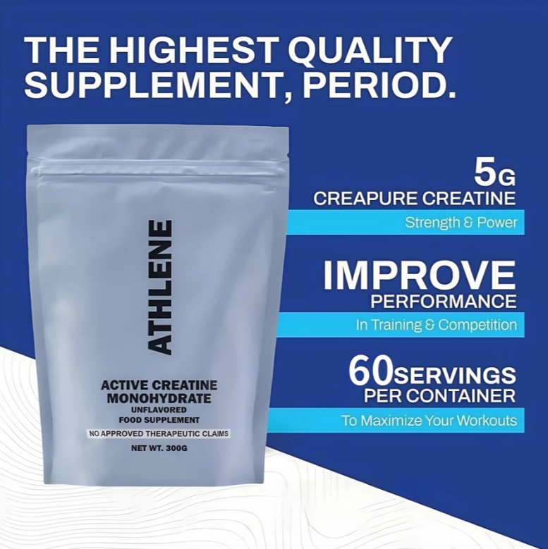ACTIVE Creatine Monohydrate 60 Servings Build Muscle Improve Athletic ...