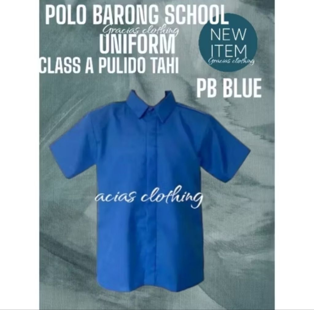 POLO BARONG COVERED BUTTON W/SLIT MAKAPAL TELAFOR SENIOR HIGH STUDENT ...