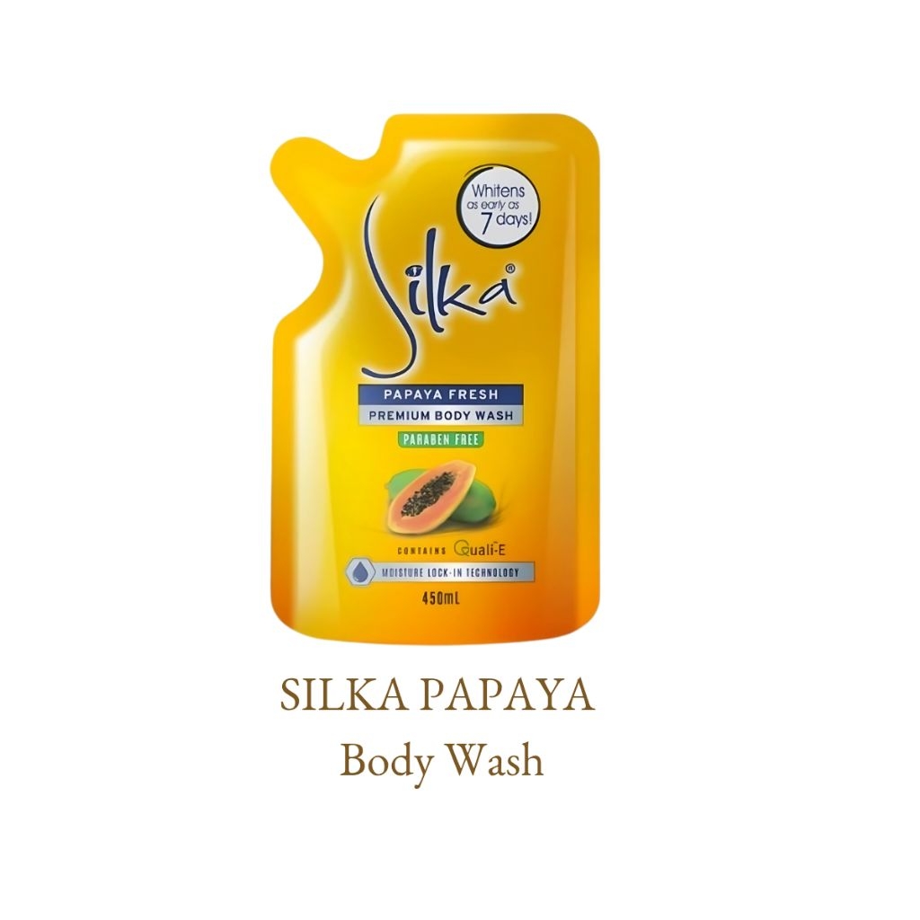 Silka Papaya Premium Whitening Body Wash 450 ml | Shopee Philippines