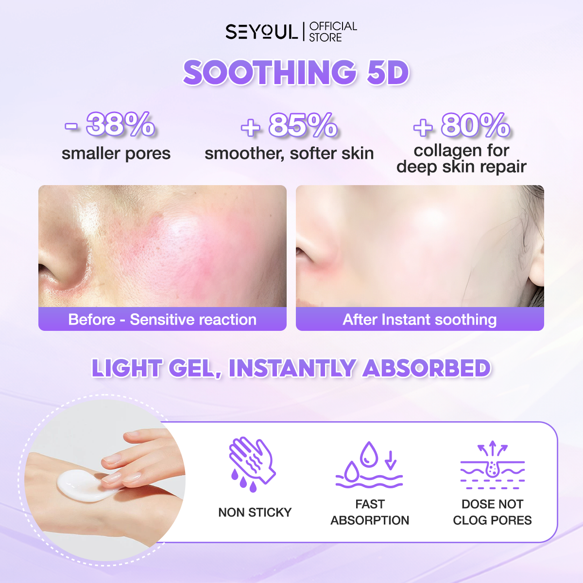 SEYOUL Aura Renew Combo with Butterfly Cleanser, Collagen Night Mask ...