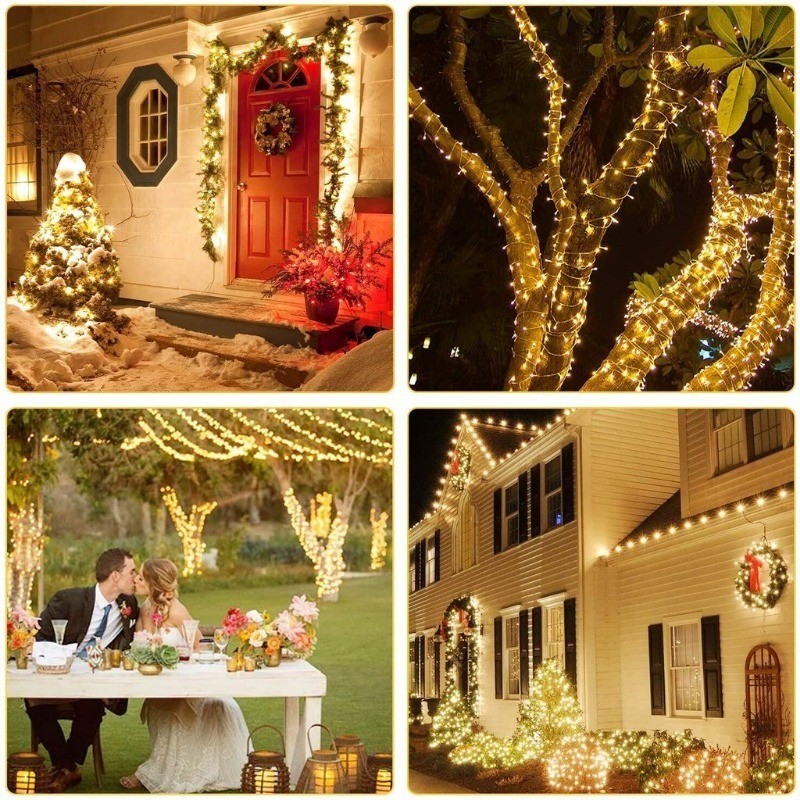 10 meters of 100-LED Christmas party camping string lights, waterproof ...