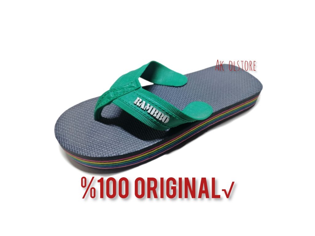 100 ORIGINAL RAMBO RUBBER SANDALS (ADULT AND KIDS) RAMBBO | Shopee ...